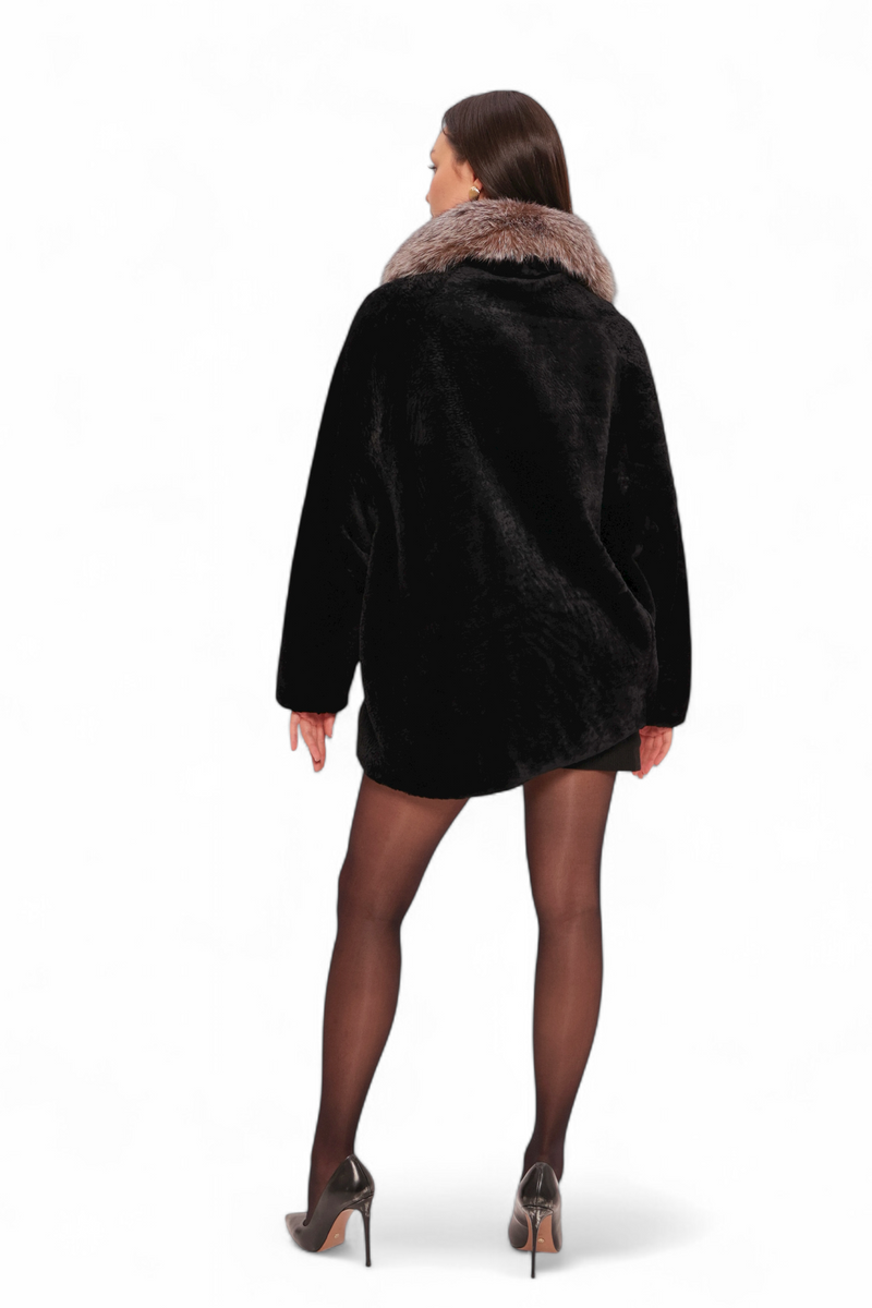 Palermo Genuine Astrakhan Silver Fox Trim Coat – Alaska® Outerwear Company