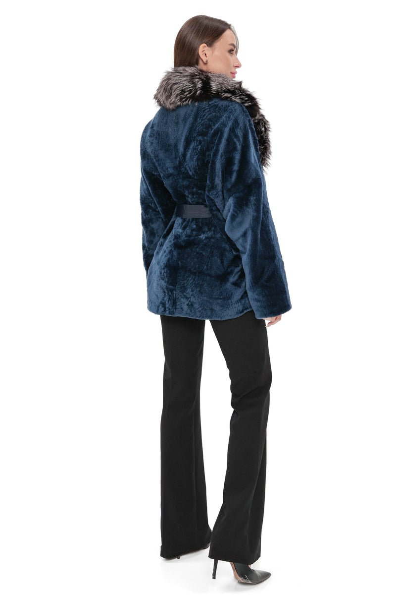 Calabria Genuine Astrakhan Silver Fox Trim Coat – Alaska® Outerwear Company