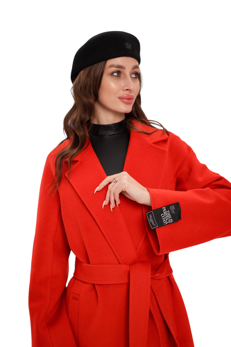 Chester Premium Wool Cashmere Coat in Sicily Red – Alaska® Outerwear ...